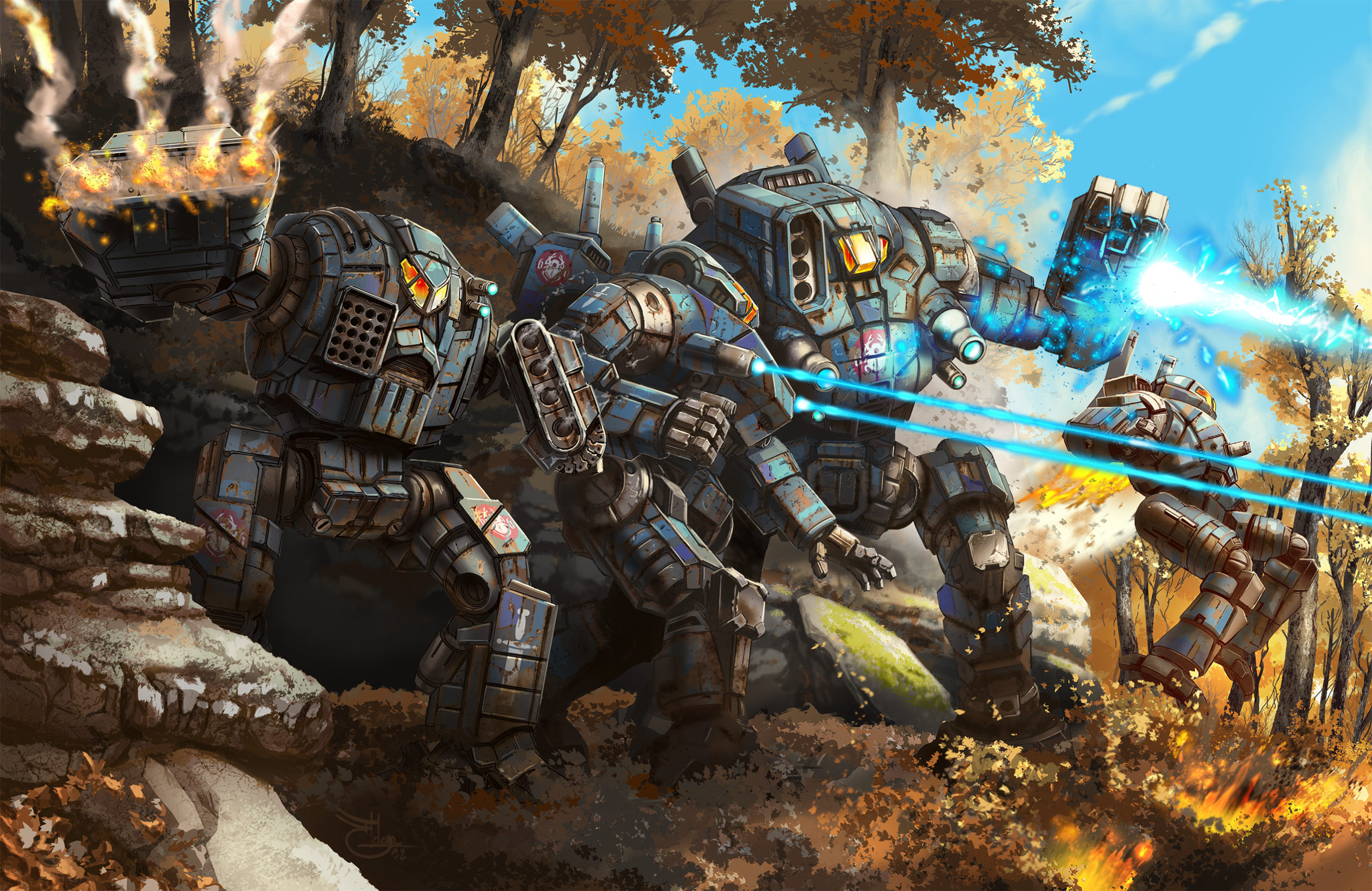 Ostmechs enjoying an Autumn stroll – Astray3