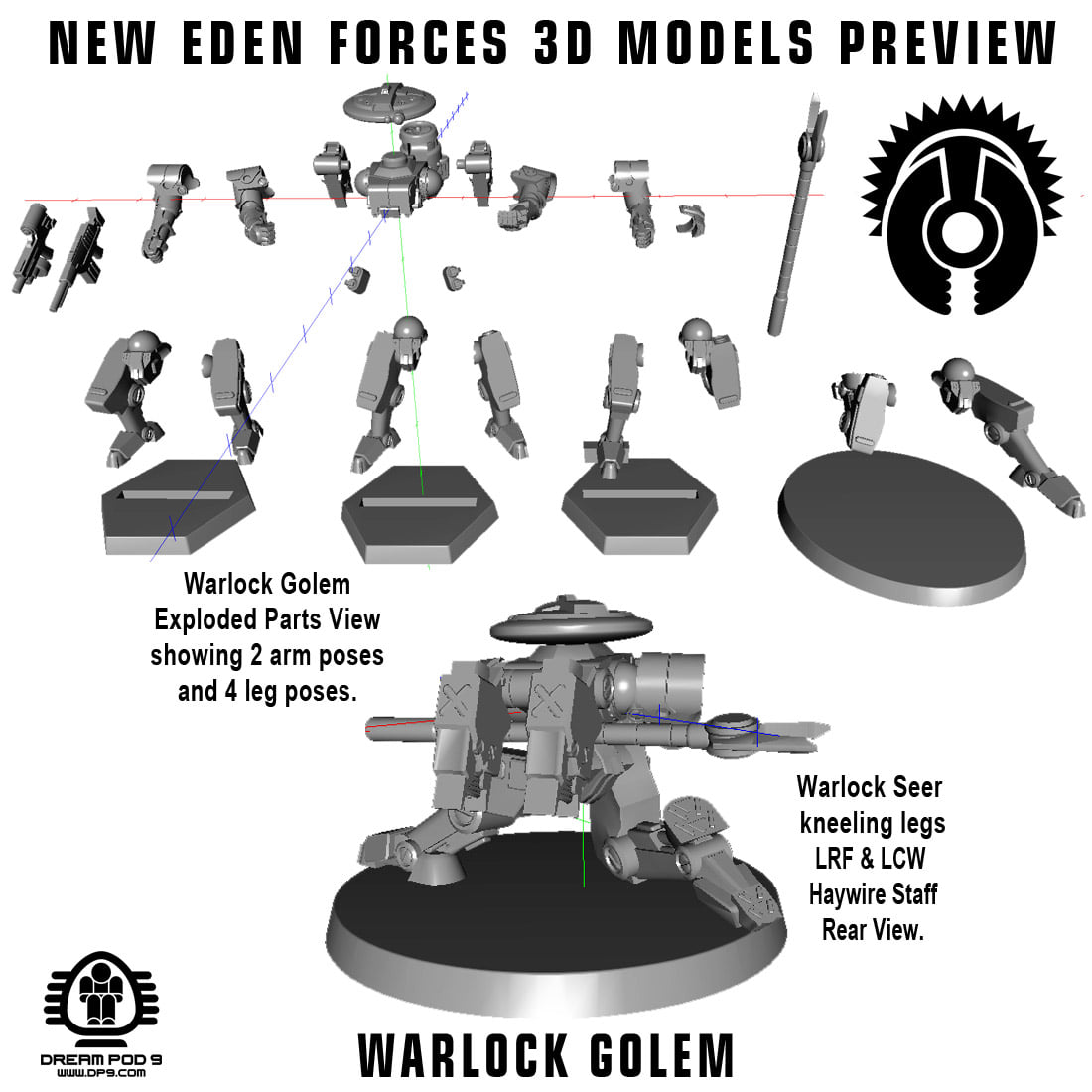 DP9 shows off the Warlock Gold 3d model. – Astray3